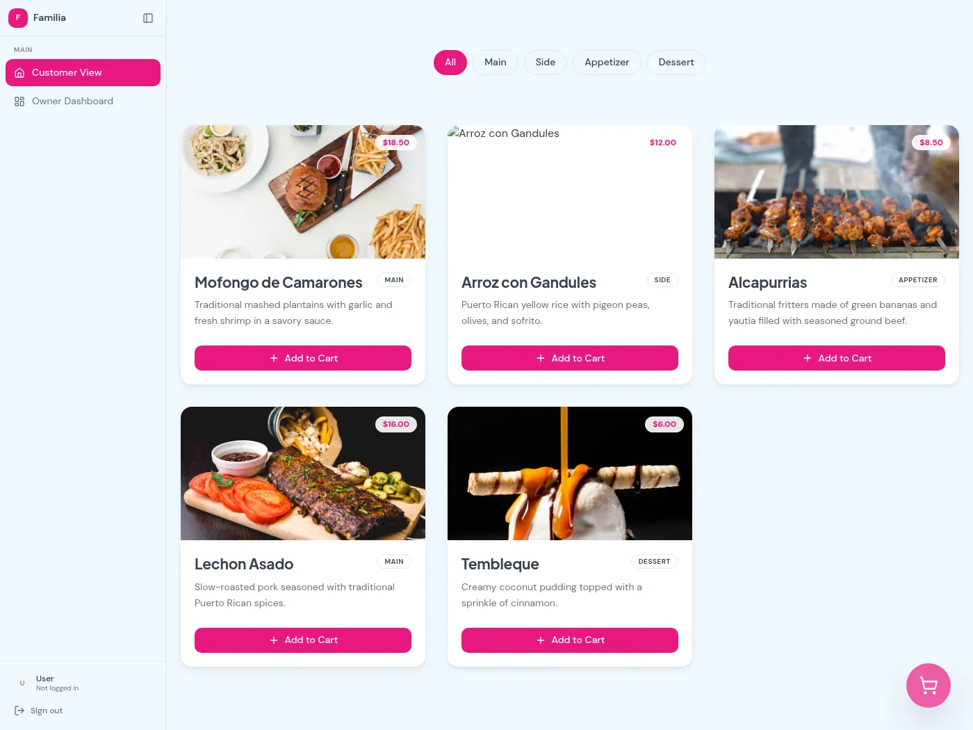 Familia Restaurant Hub