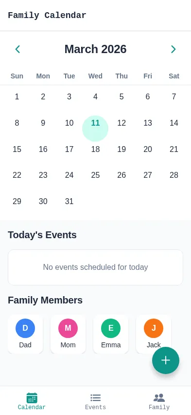 Family Calendar Sync