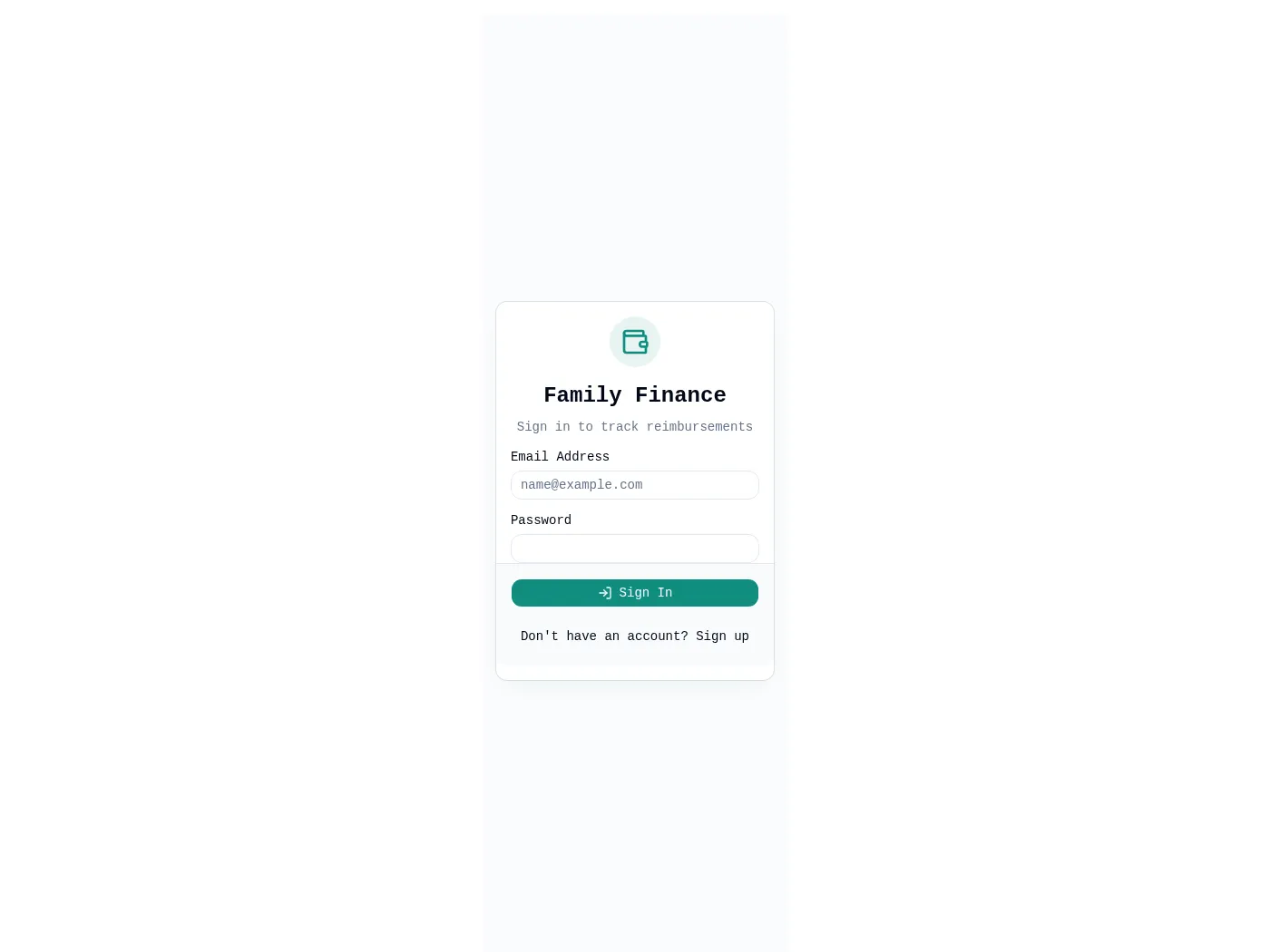Family Reimburse Tracker