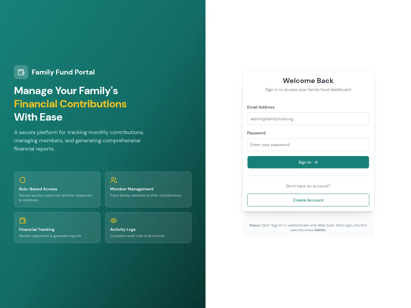 Family Fund Portal