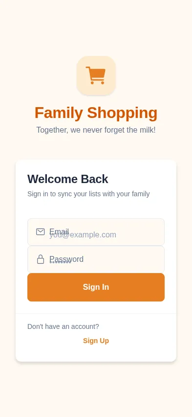 Family Shopping List