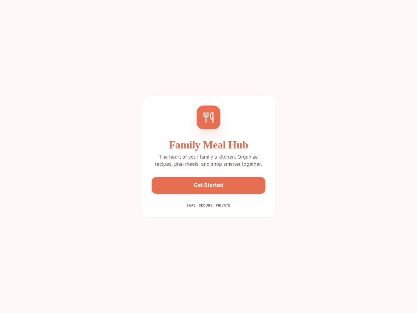 Family Meal Hub