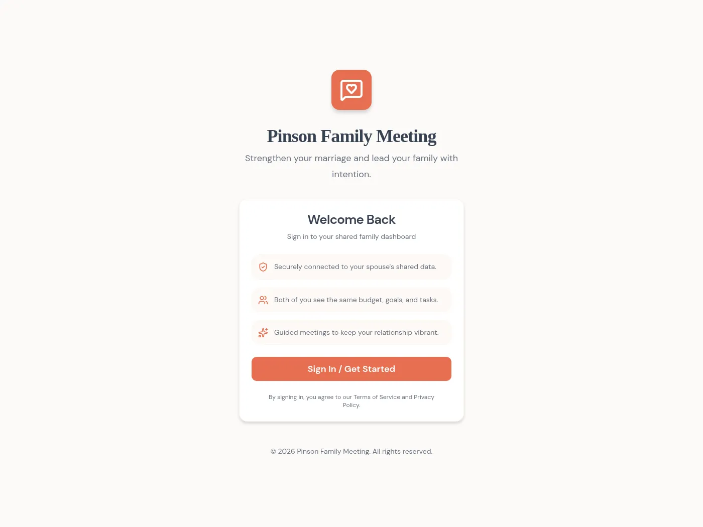 Pinson Family Meeting App