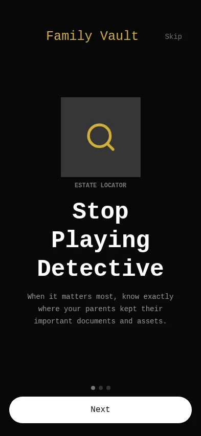 Family Vault Locator