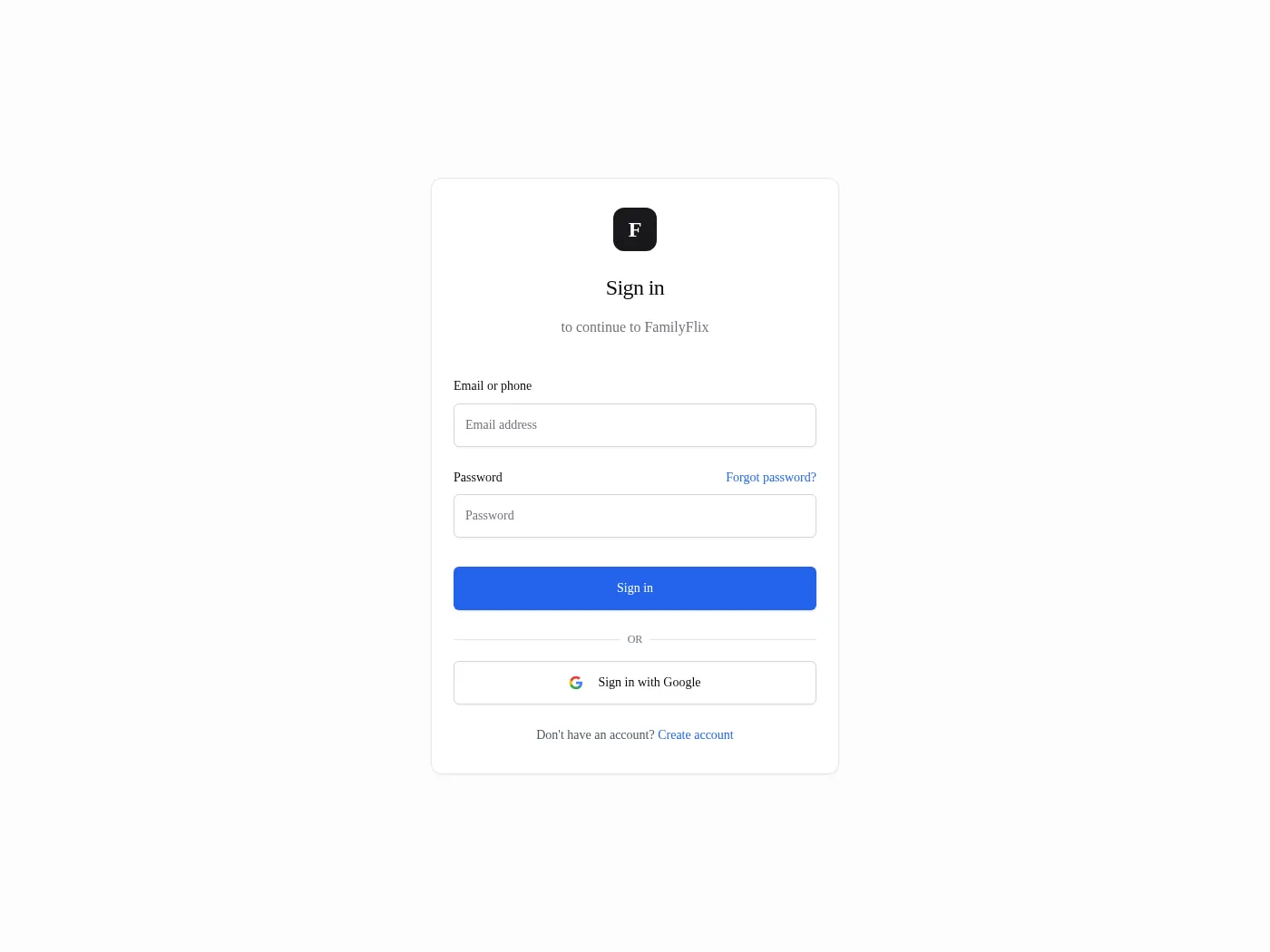 FamilyFlix Share Hub