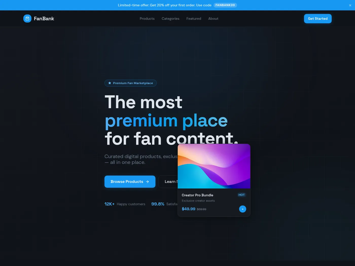 FanBank Storefront