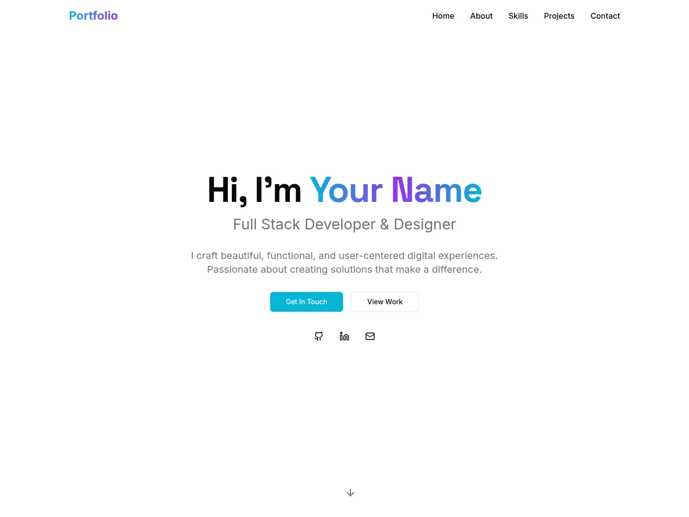 Animated Portfolio Site