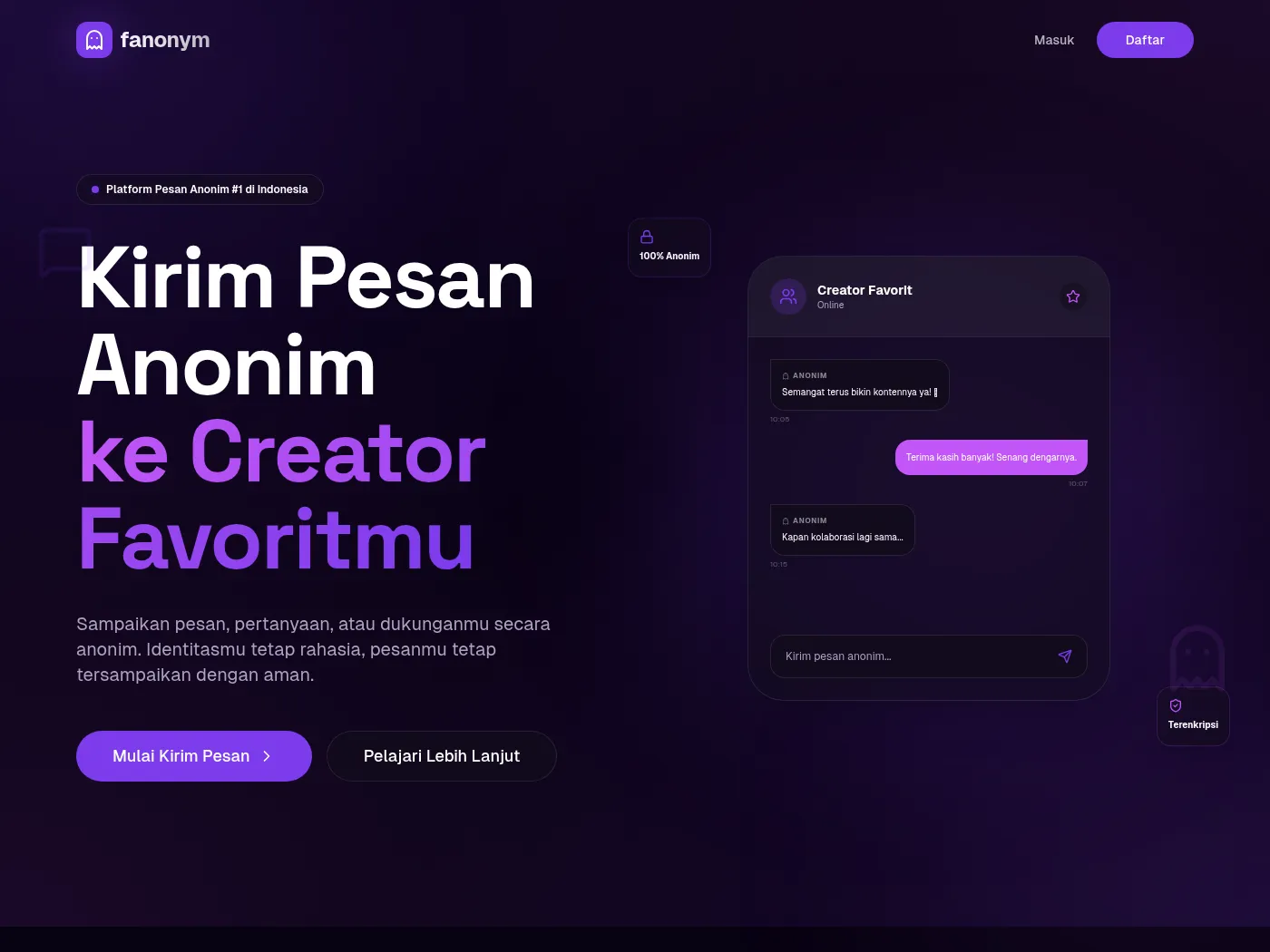 Fanonym UI Redesign