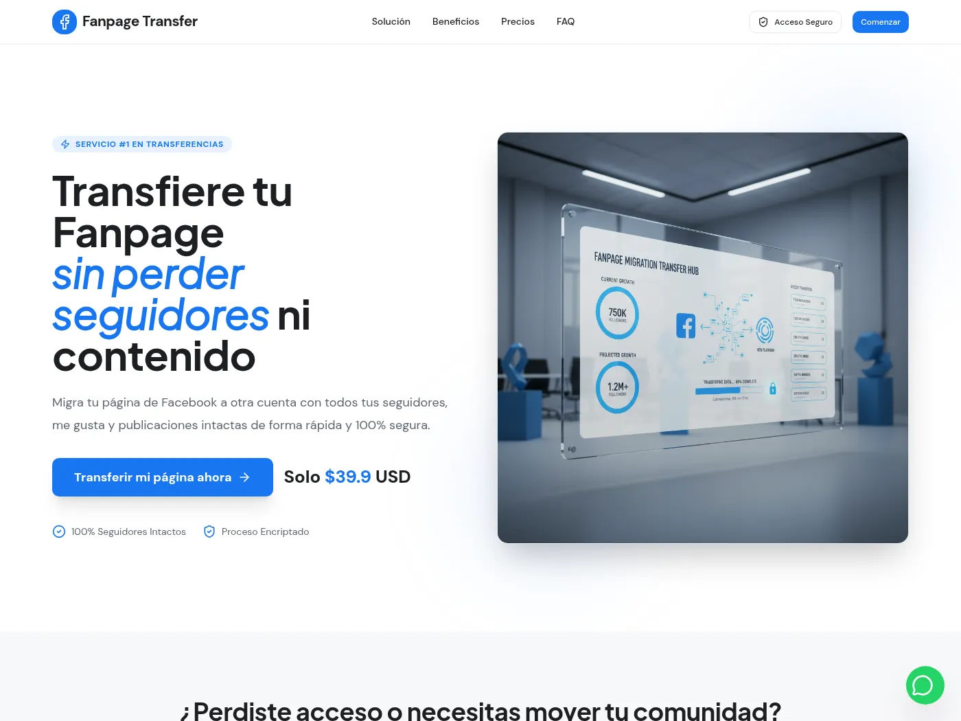 Fanpage Transfer Landing