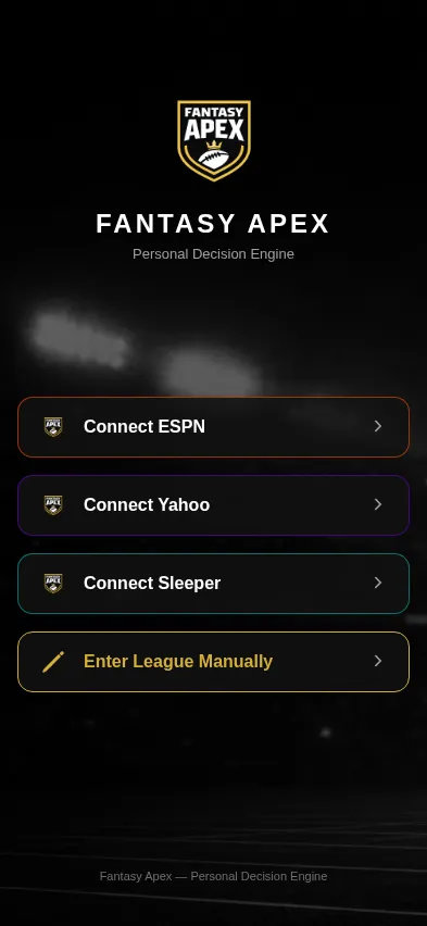 Fantasy Apex Decision Engine