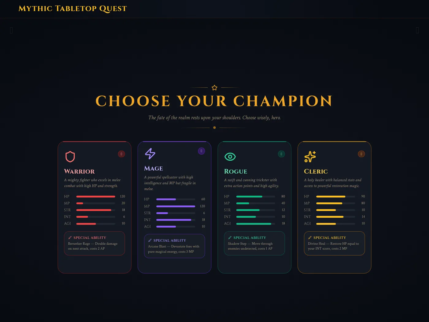 Mythic Tabletop Quest
