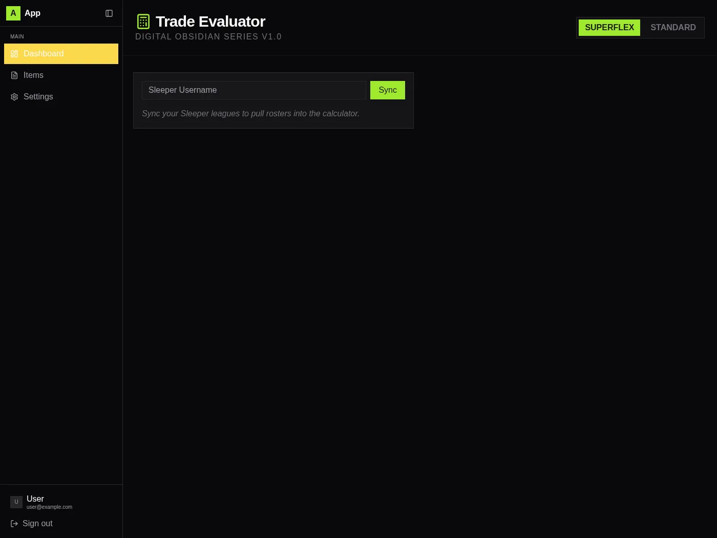 Fantasy Trade Calculator