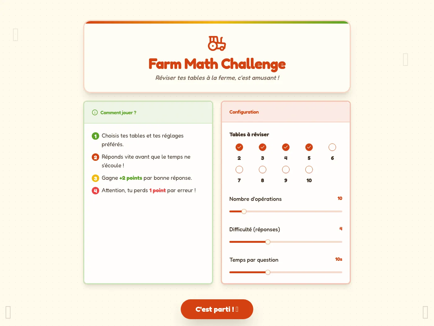 Farm Math Challenge