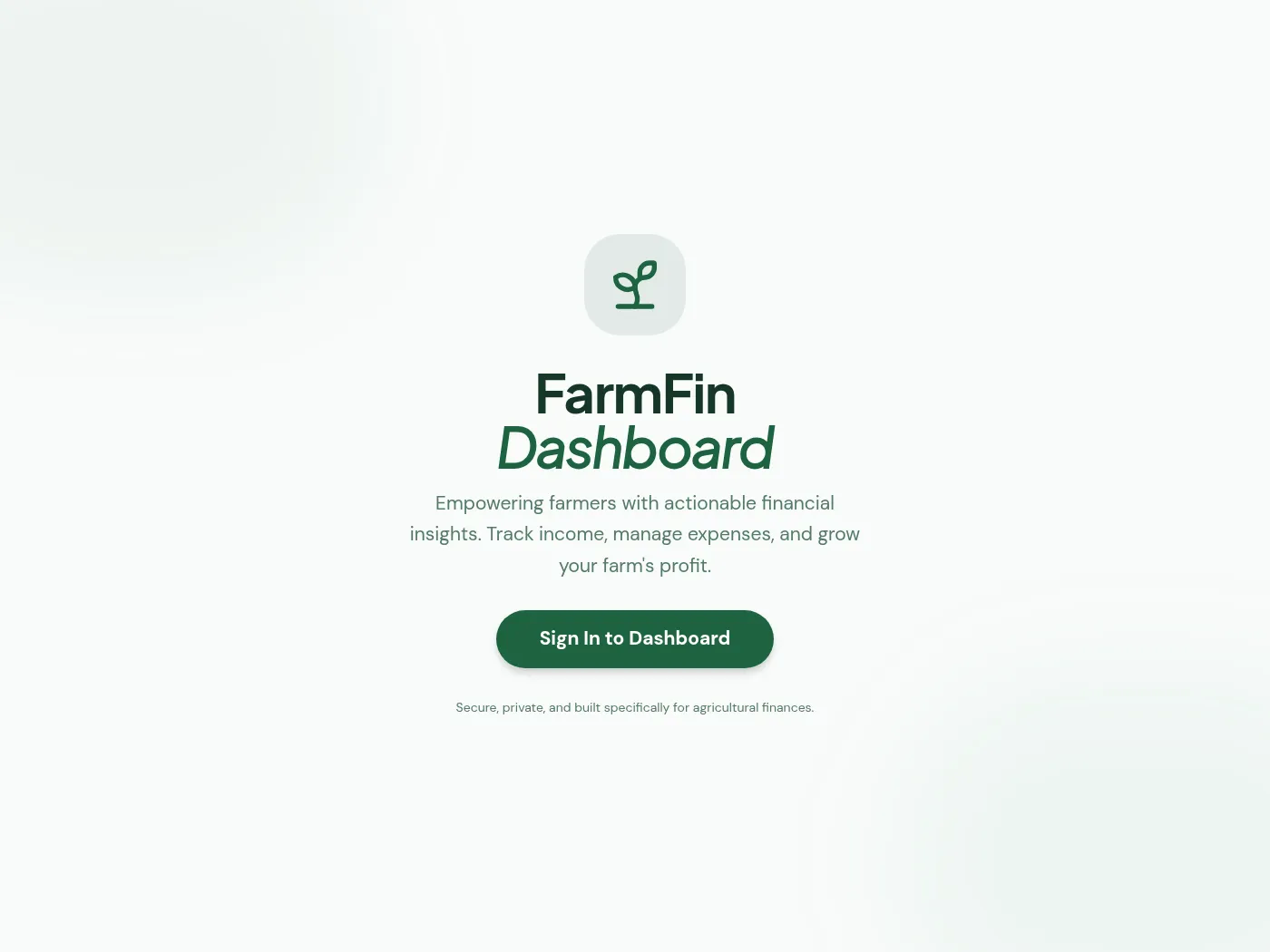 FarmFin Dashboard