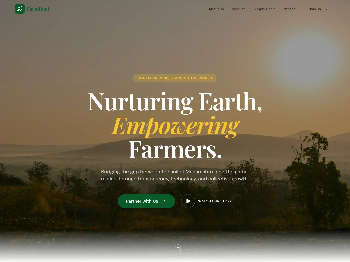 FarmRoot Landing Page