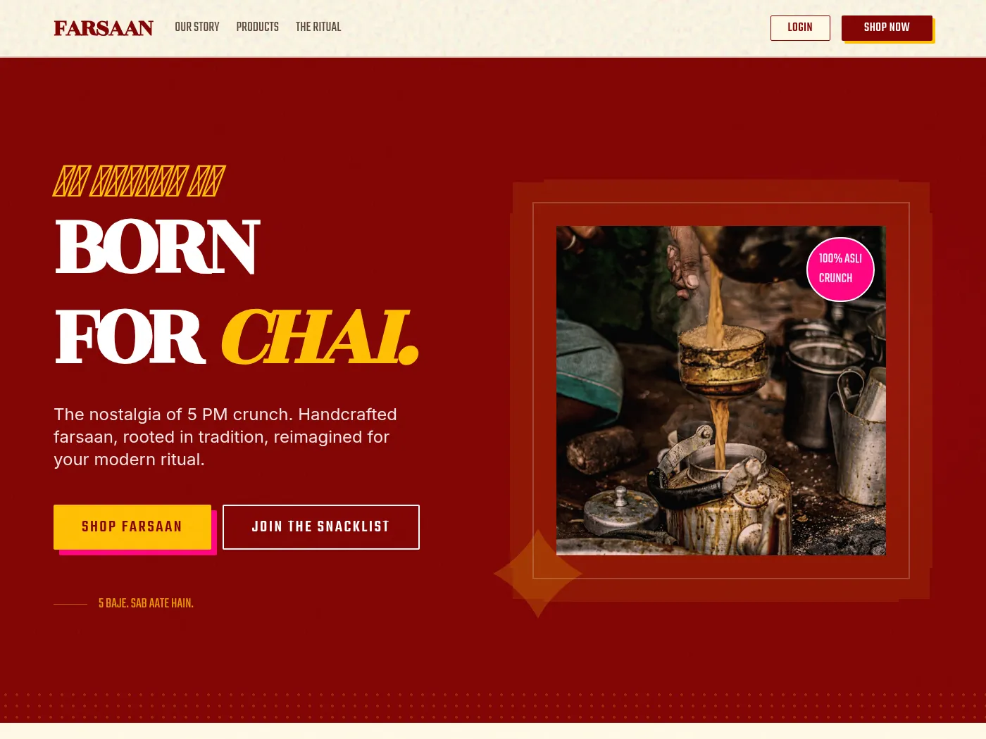 FARSAAN Snack Brand Site