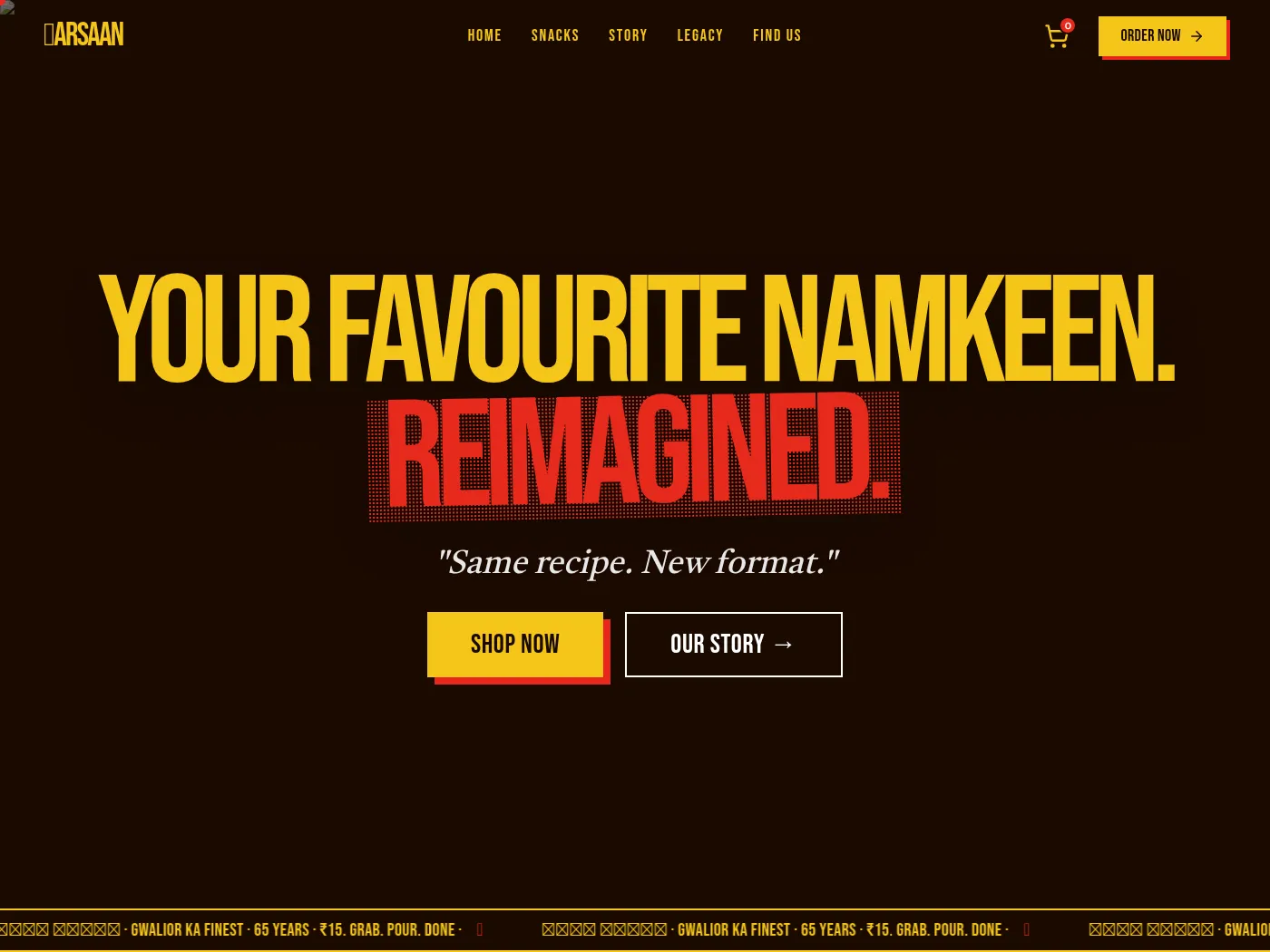 Farsaan Snack Website