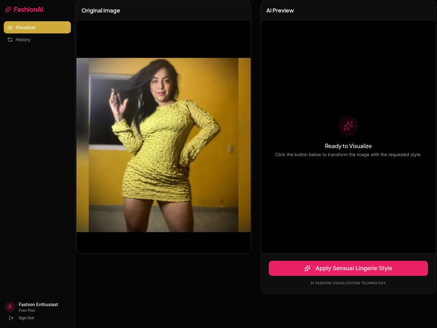 Sensual Fashion AI Visualizer