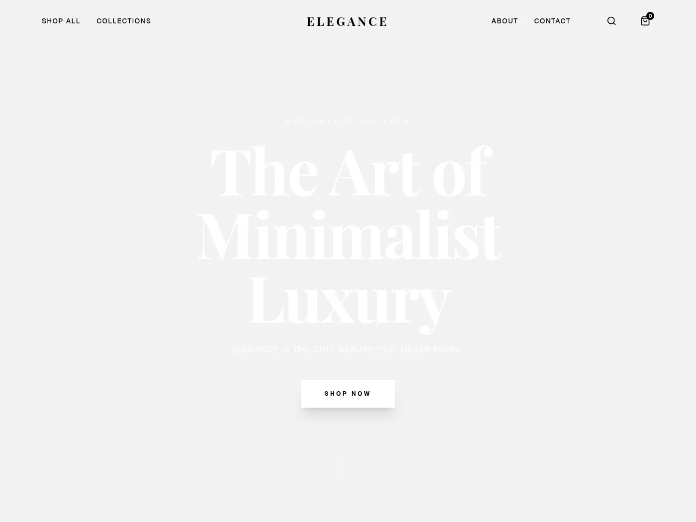 Minimalist Fashion Brand Site