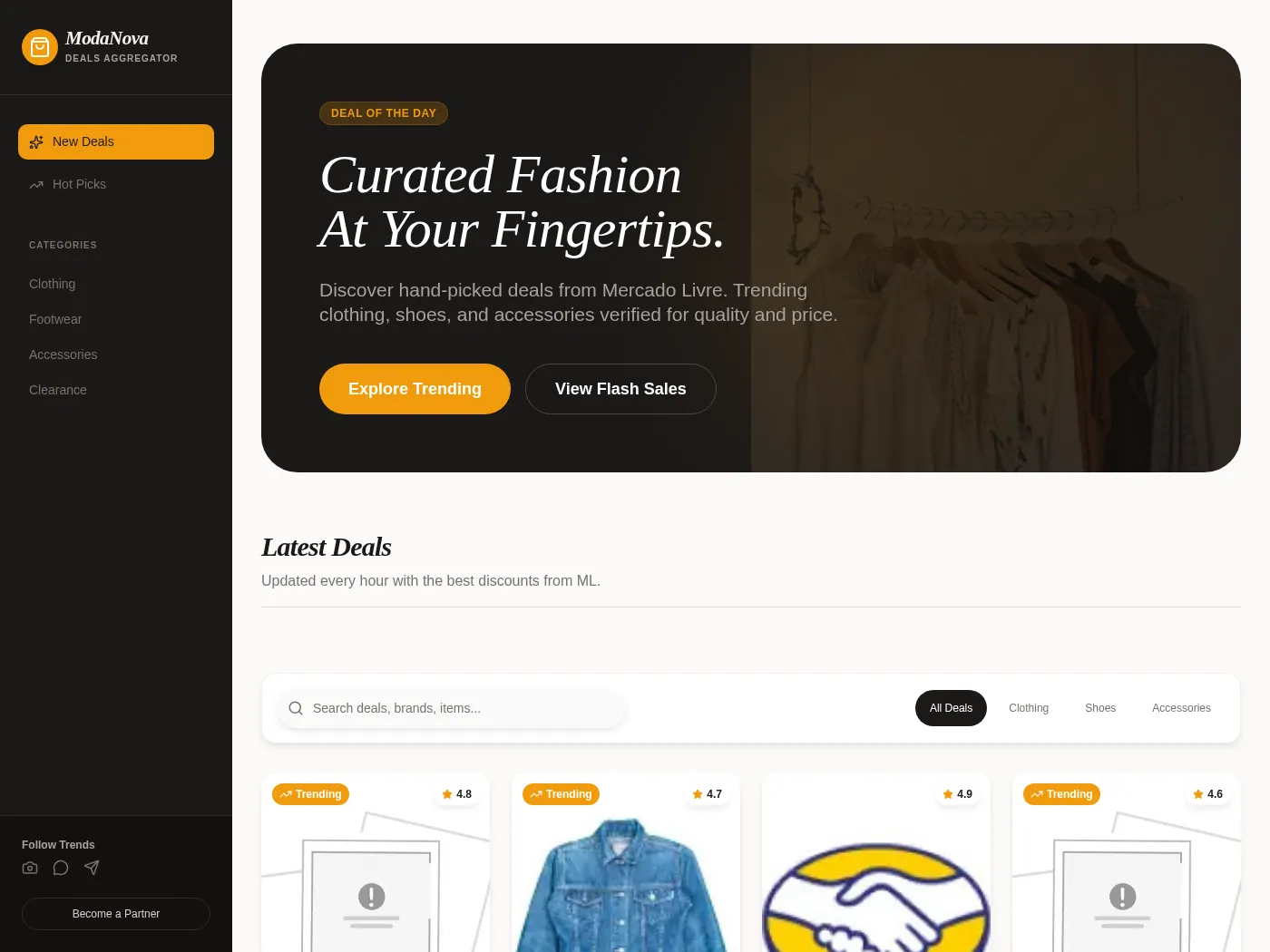 Fashion Deals Aggregator