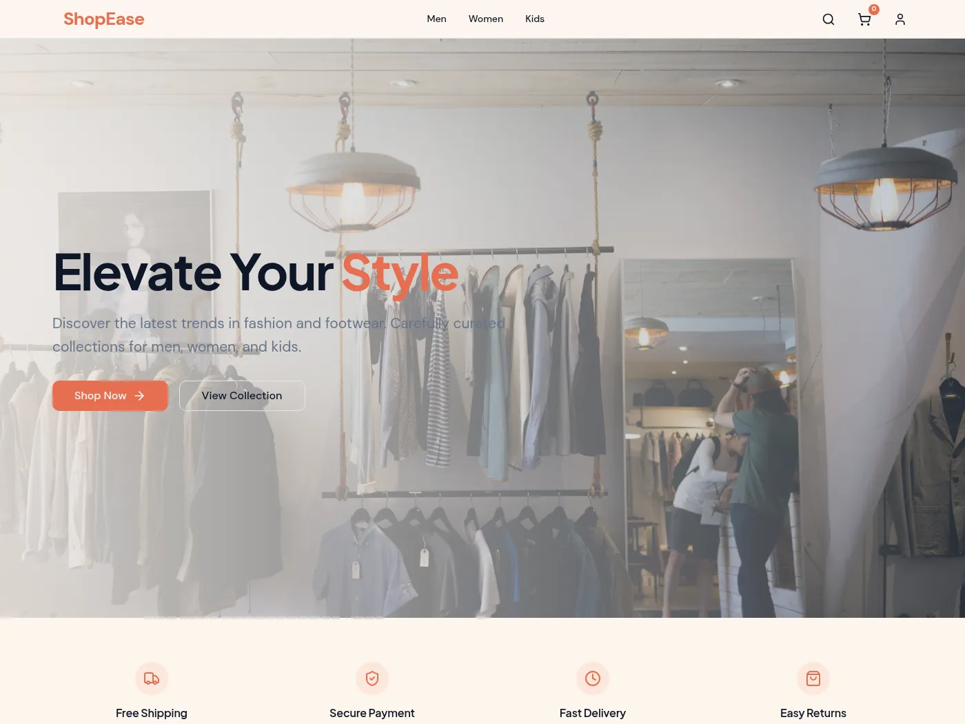 ShopEase Fashion Store