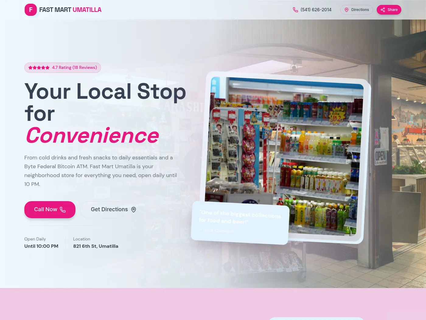 Fast Mart Website