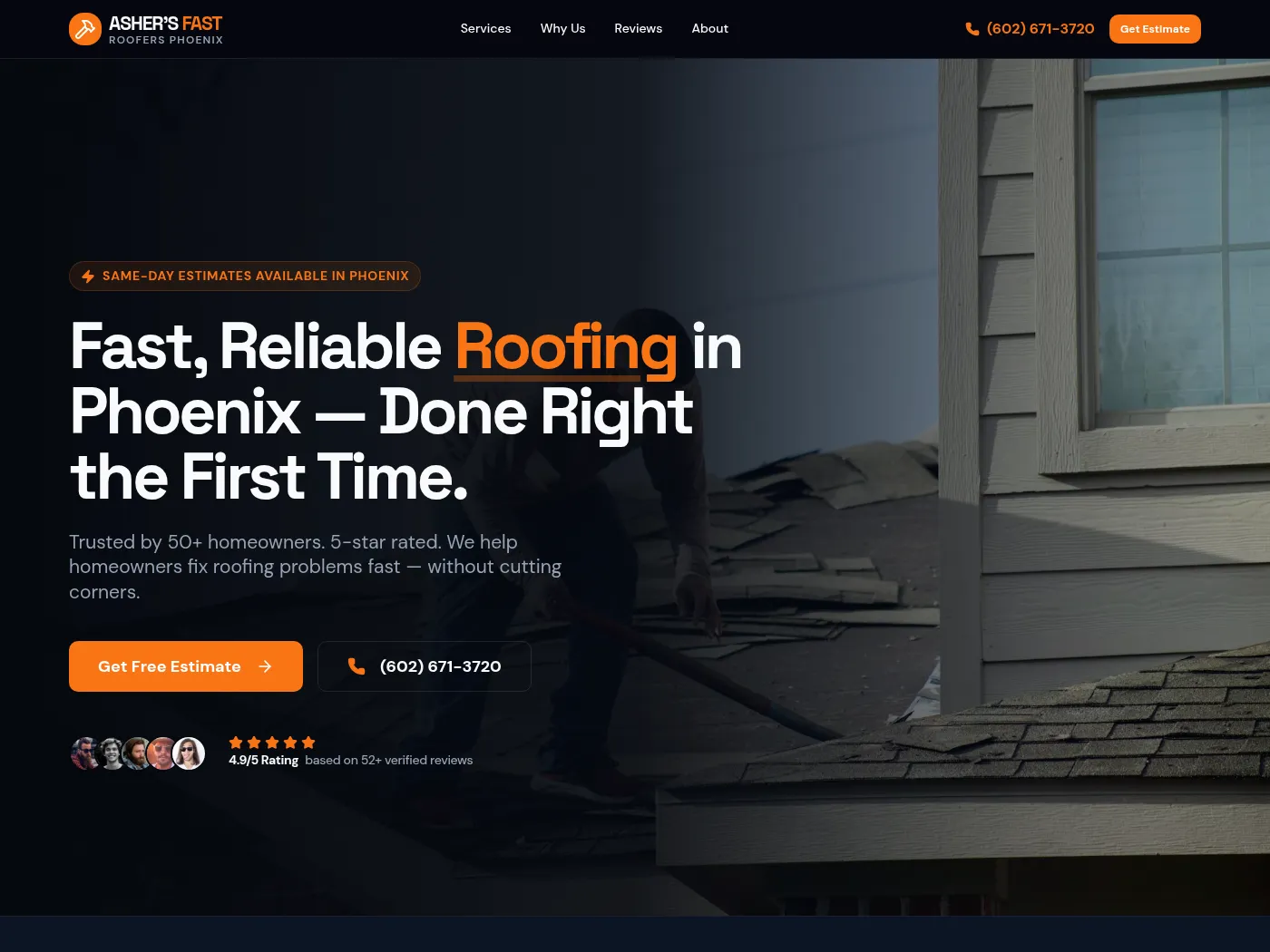 Asher's Fast Roofers Site