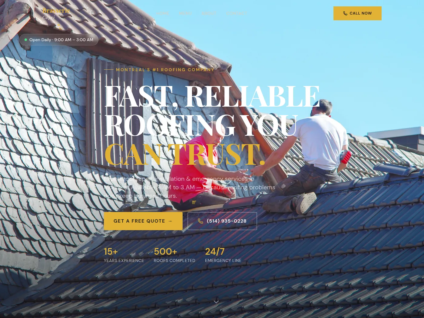 Asher’s Fast Roofers Site