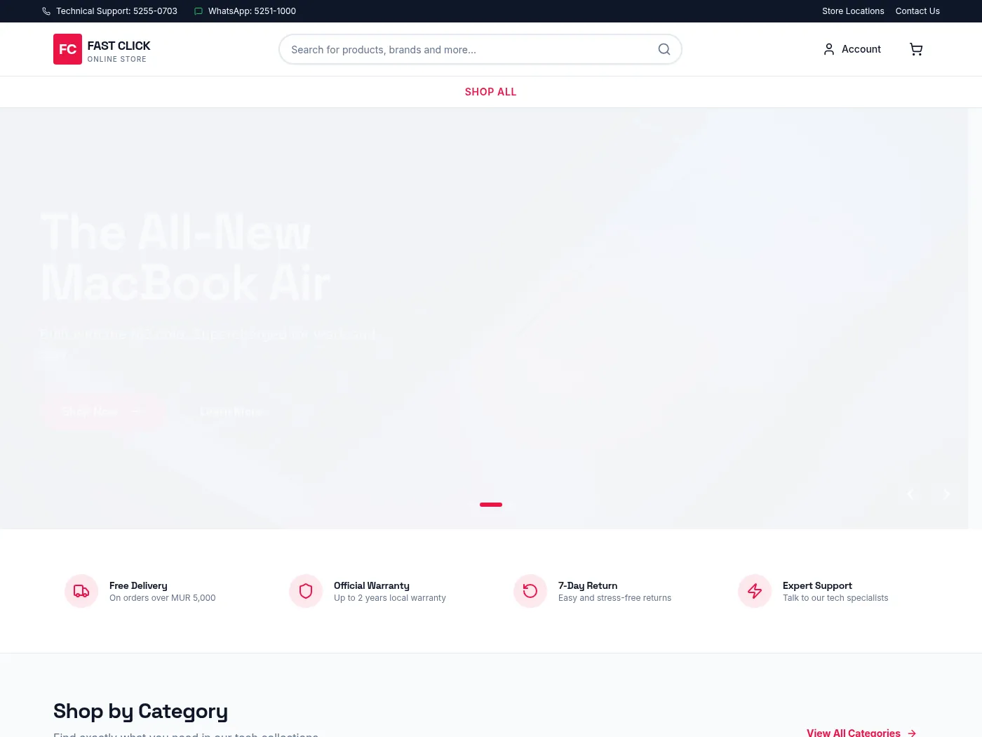 FastClick Store Clone