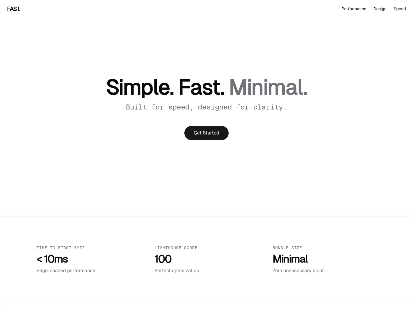 Blazing Fast Site
