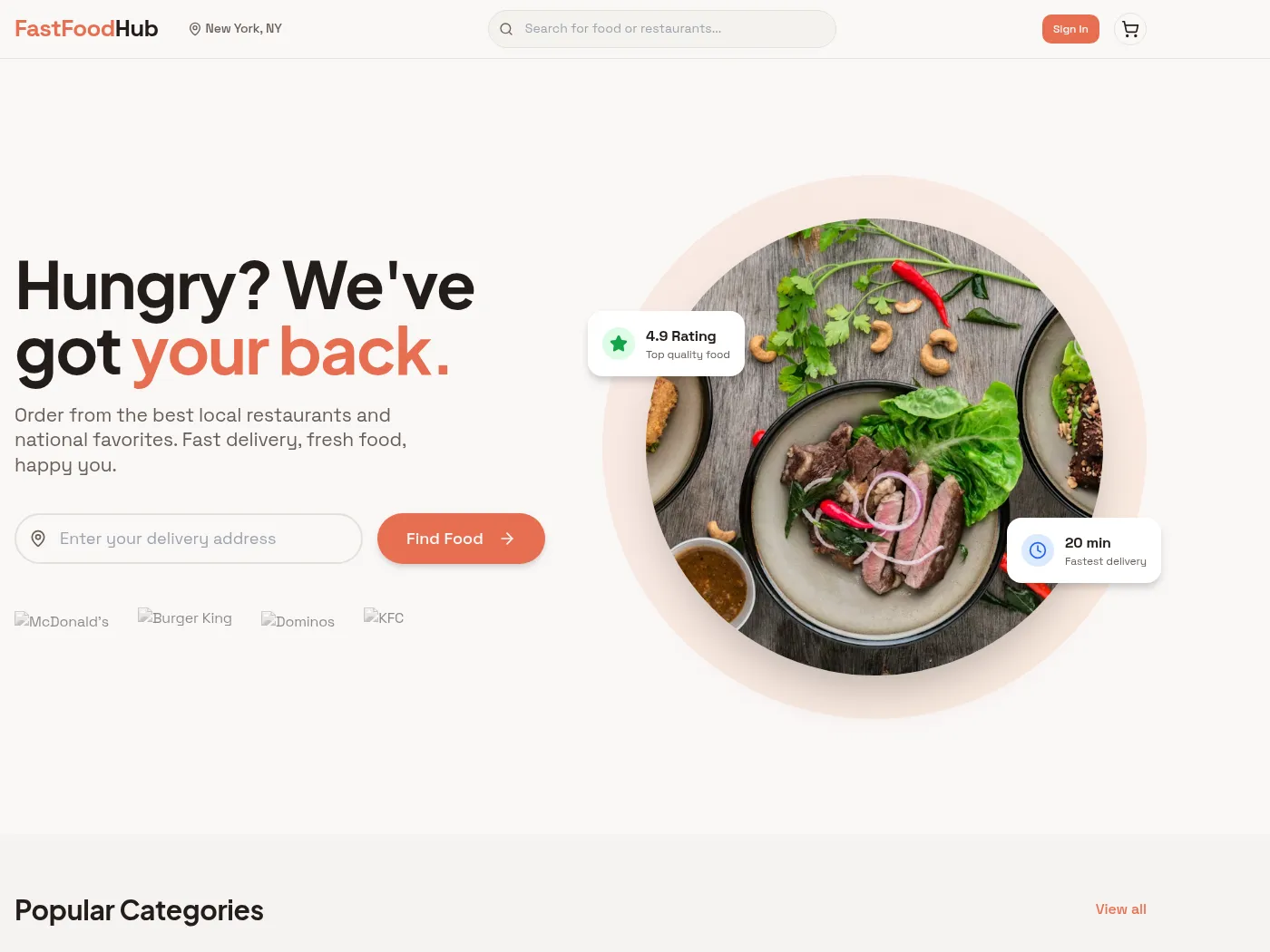 FastFood Order Hub