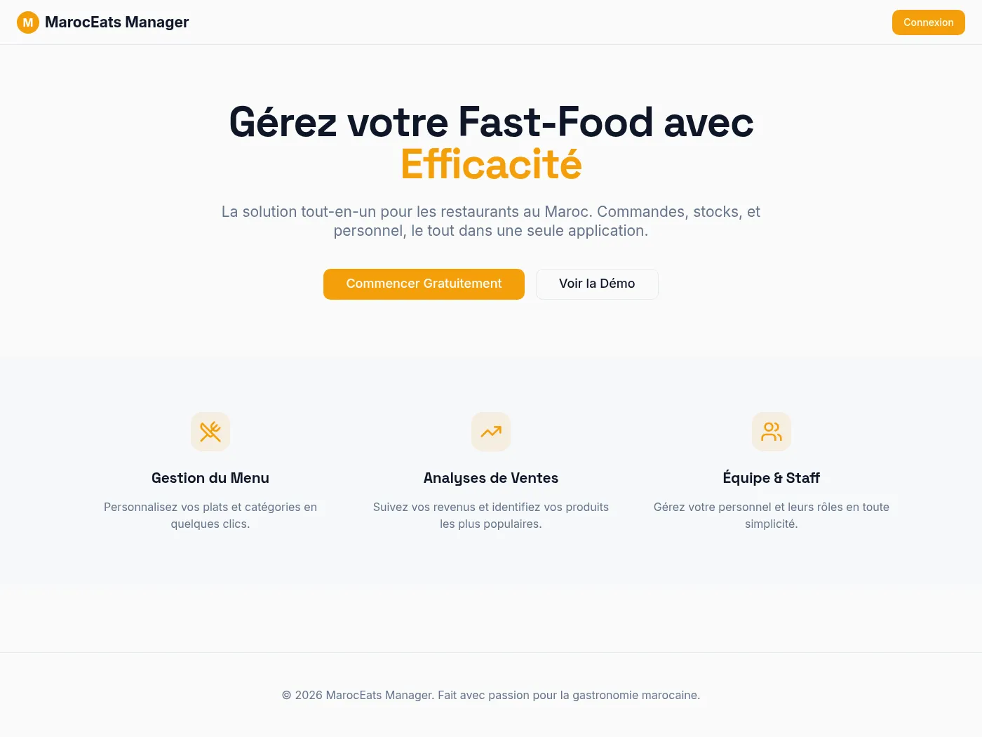 Morocco FastFood Manager