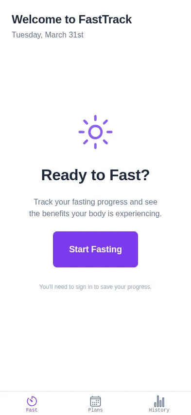FastTrack Fasting Tracker