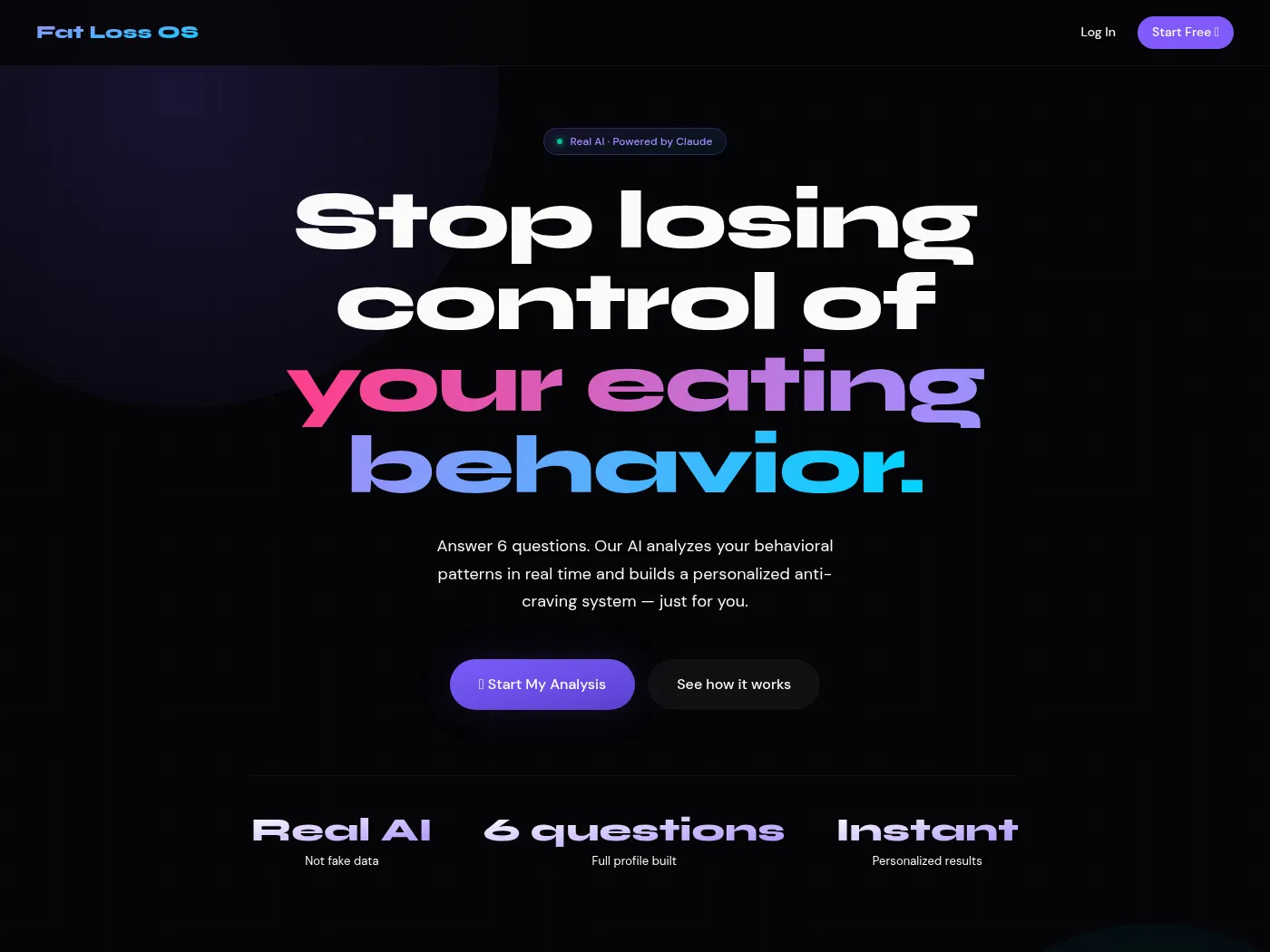 Fat Loss OS Web App