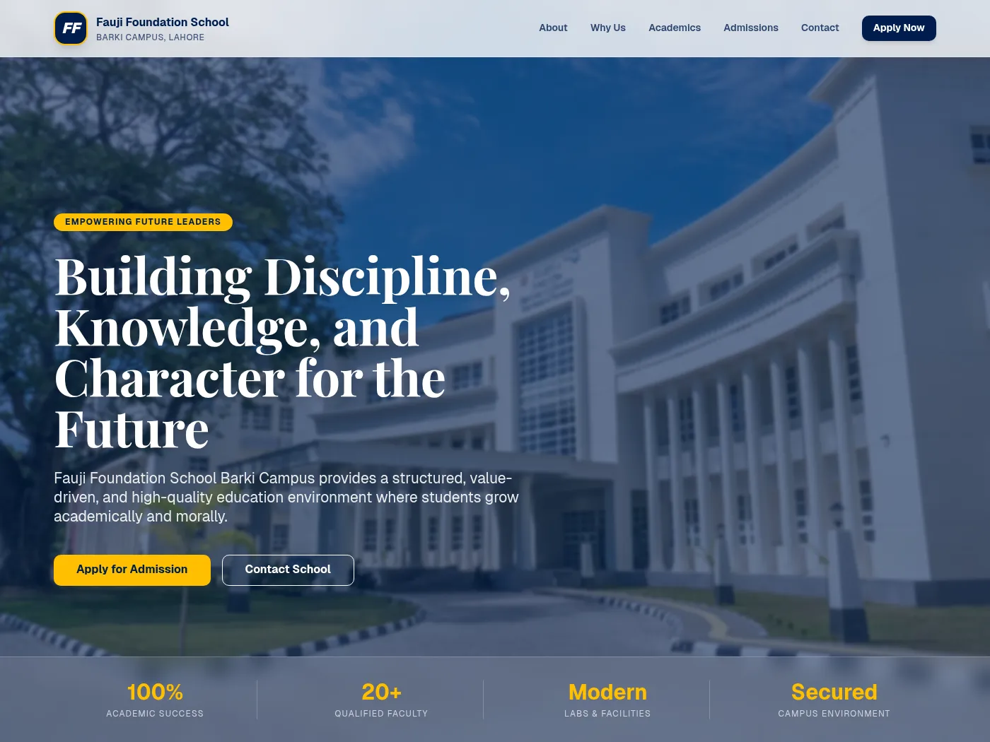 Fauji Foundation School Site