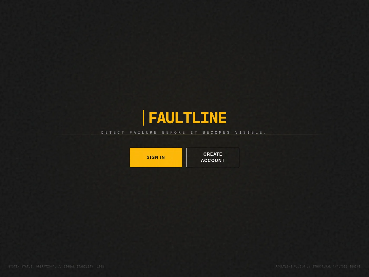 FAULTLINE Predictive Failure Platform