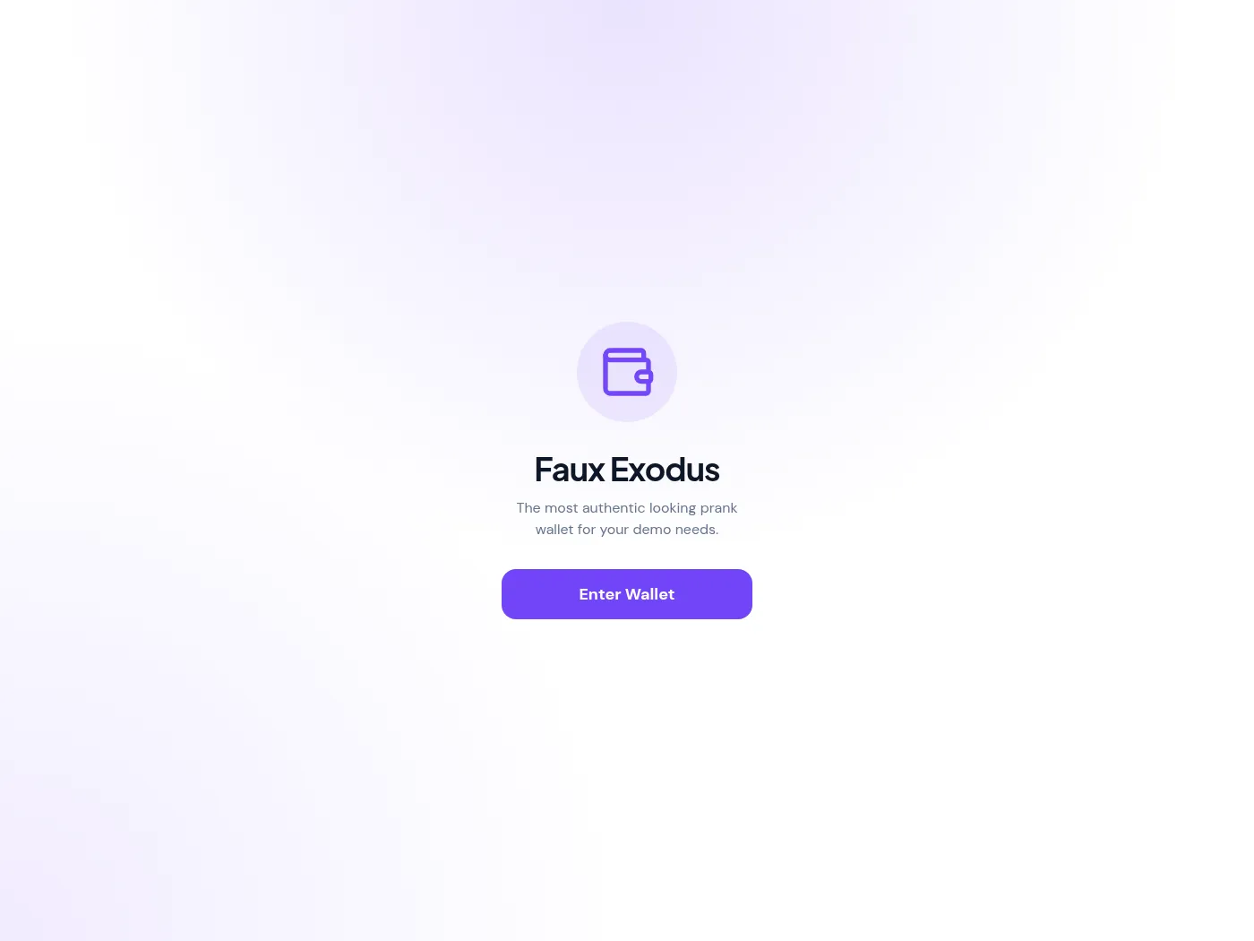 Faux Exodus Wallet