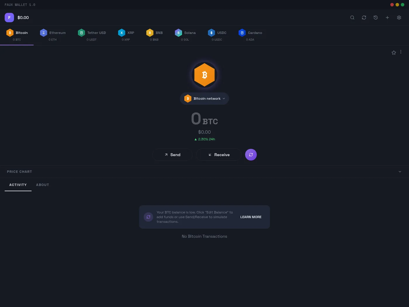 Faux Wallet Web