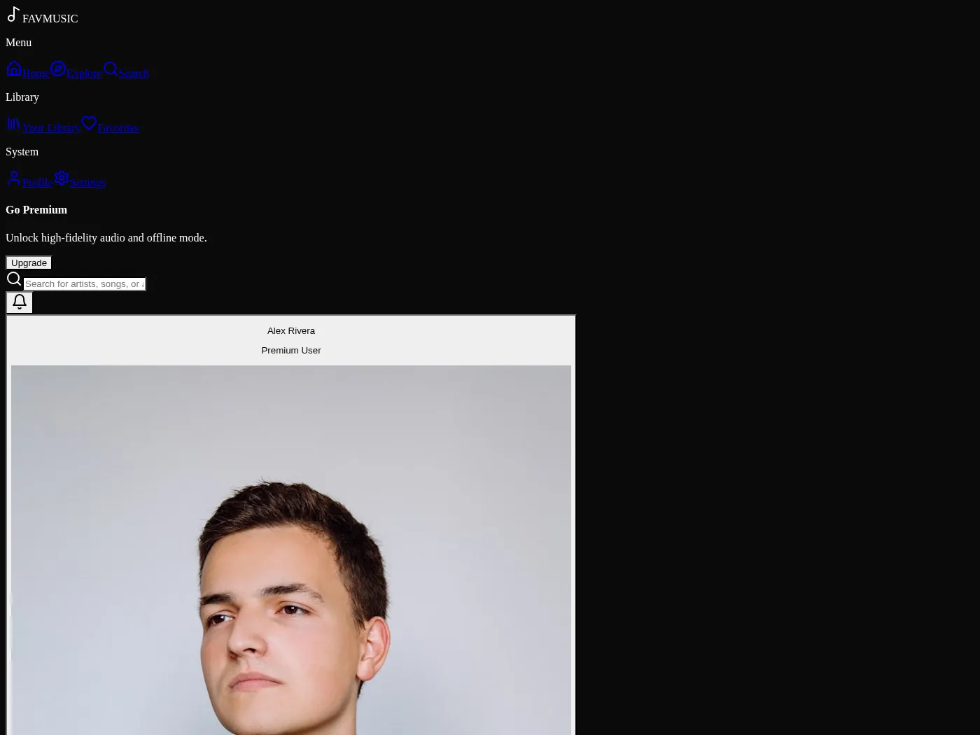FAVMUSIC UI Kit