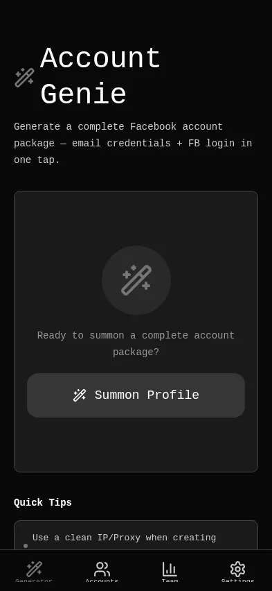 FB Account Genie