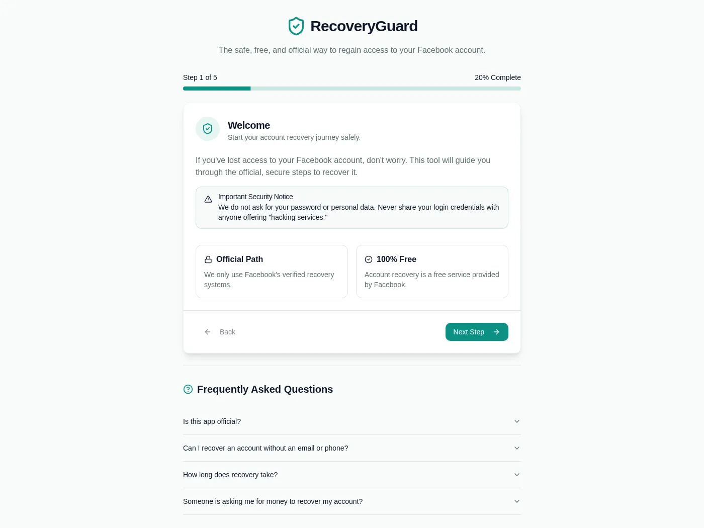 Account Recovery Helper