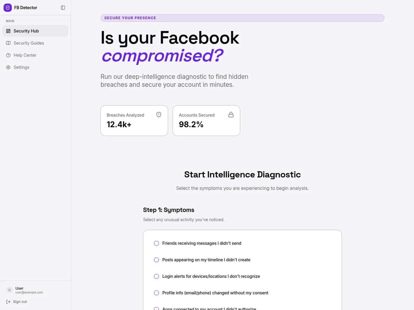 FB Hack Detector