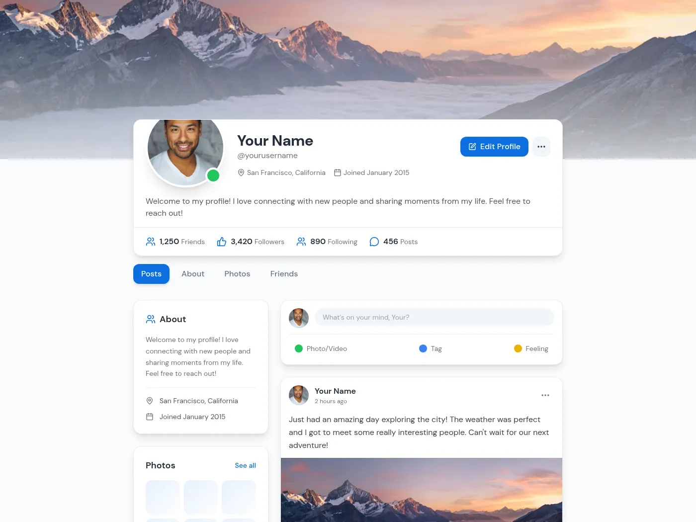 Facebook Profile Hub
