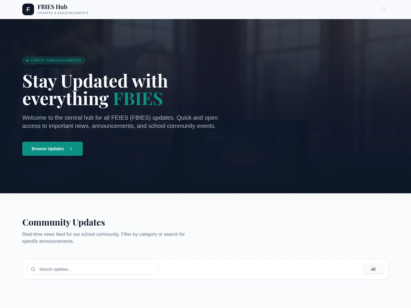 FBIES Updates Hub