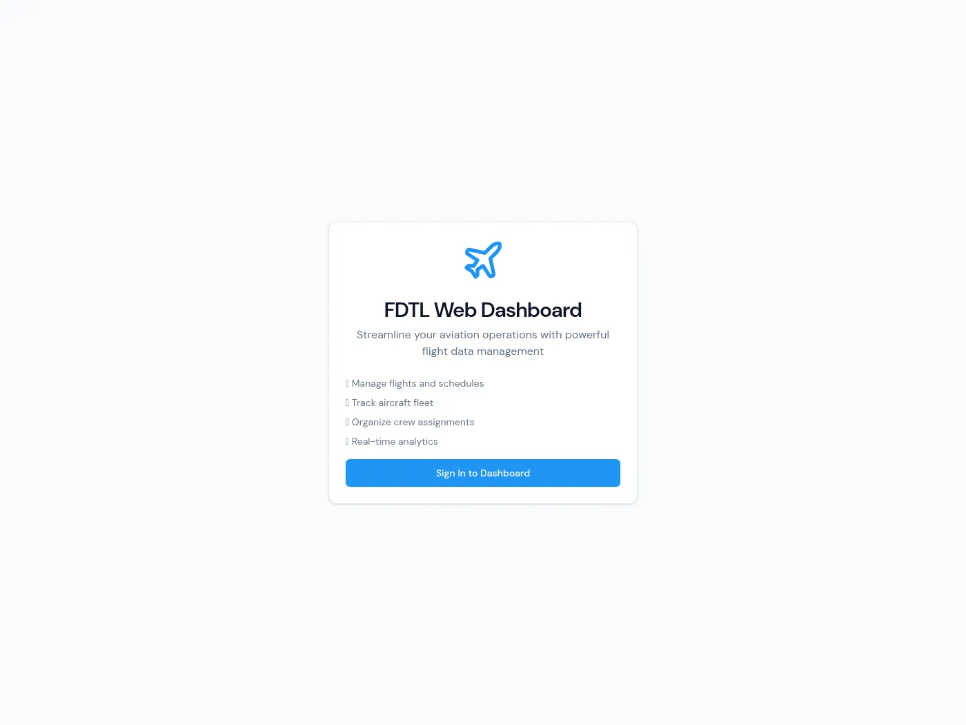FDTL Web Dashboard