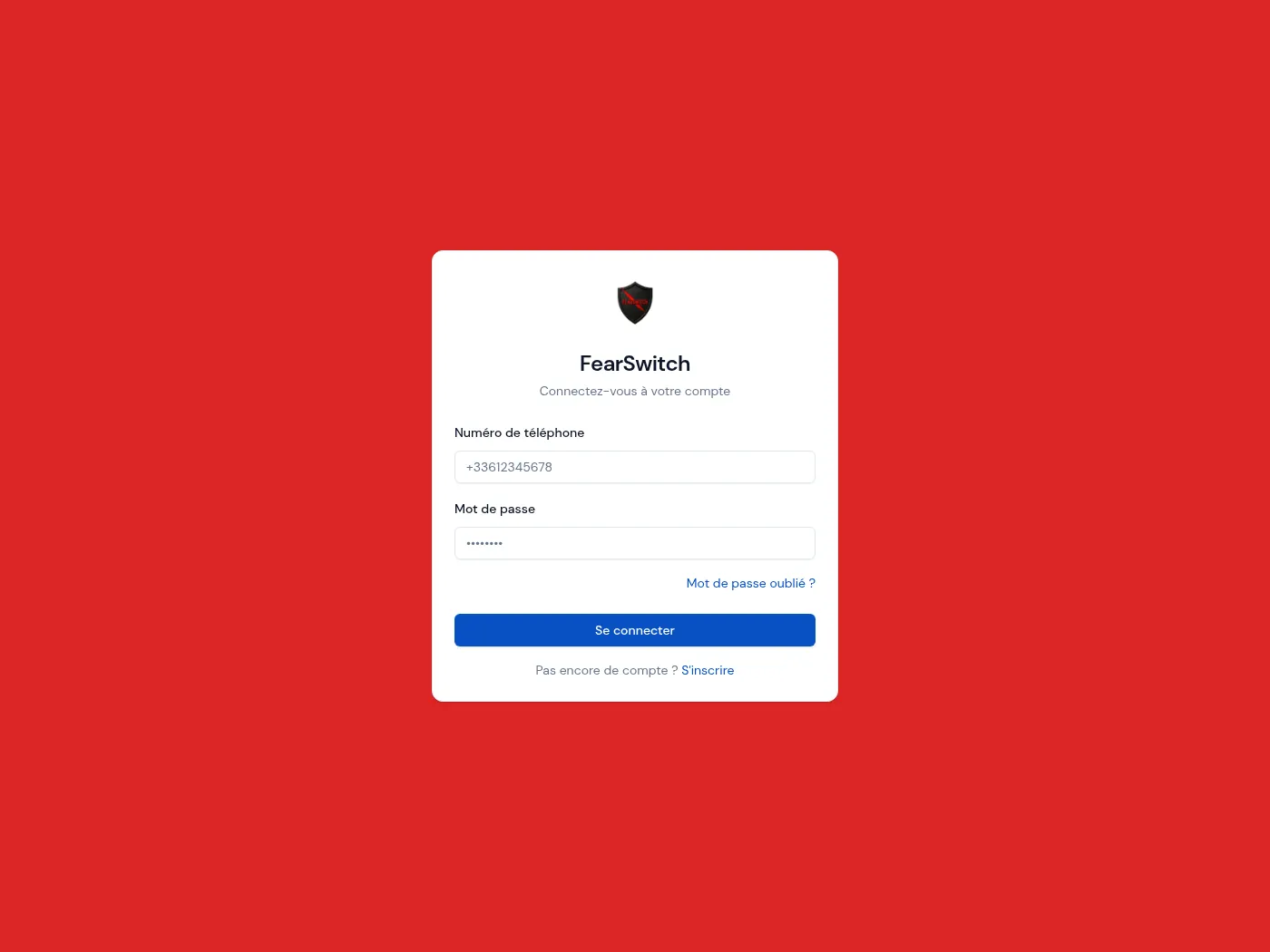 FearSwitch Web Portal
