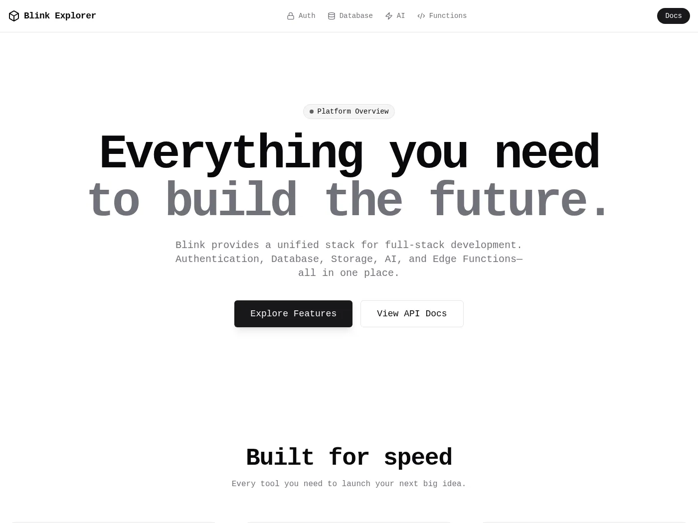 Project Feature Explorer