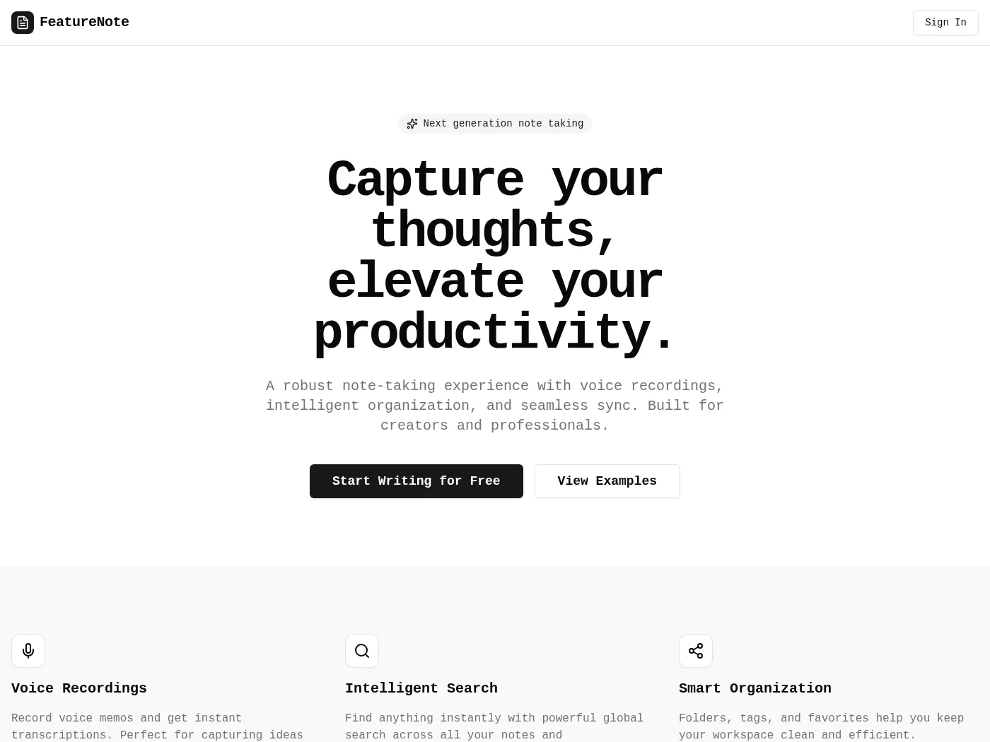 FeatureNote