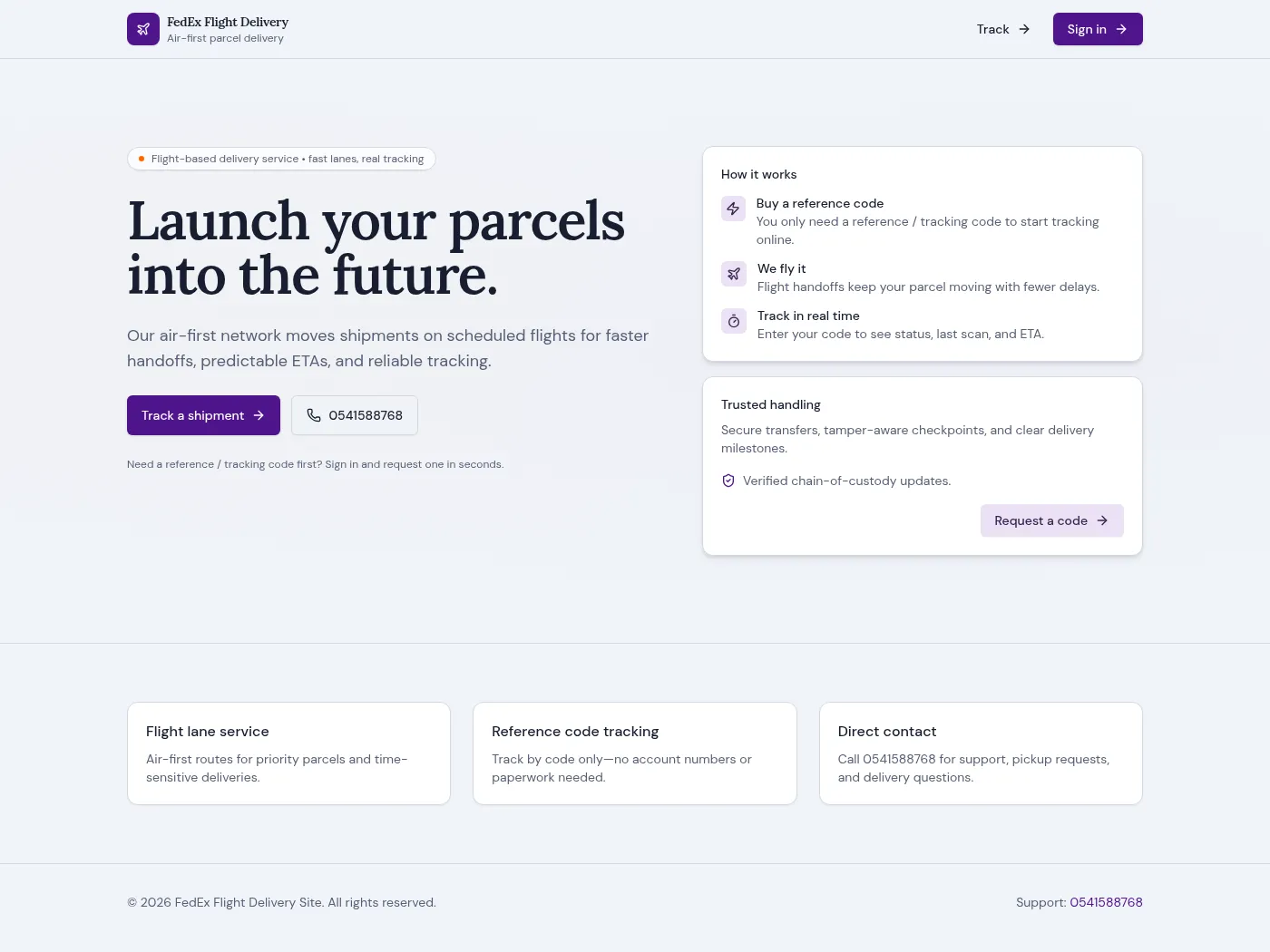 FedEx Flight Delivery Site
