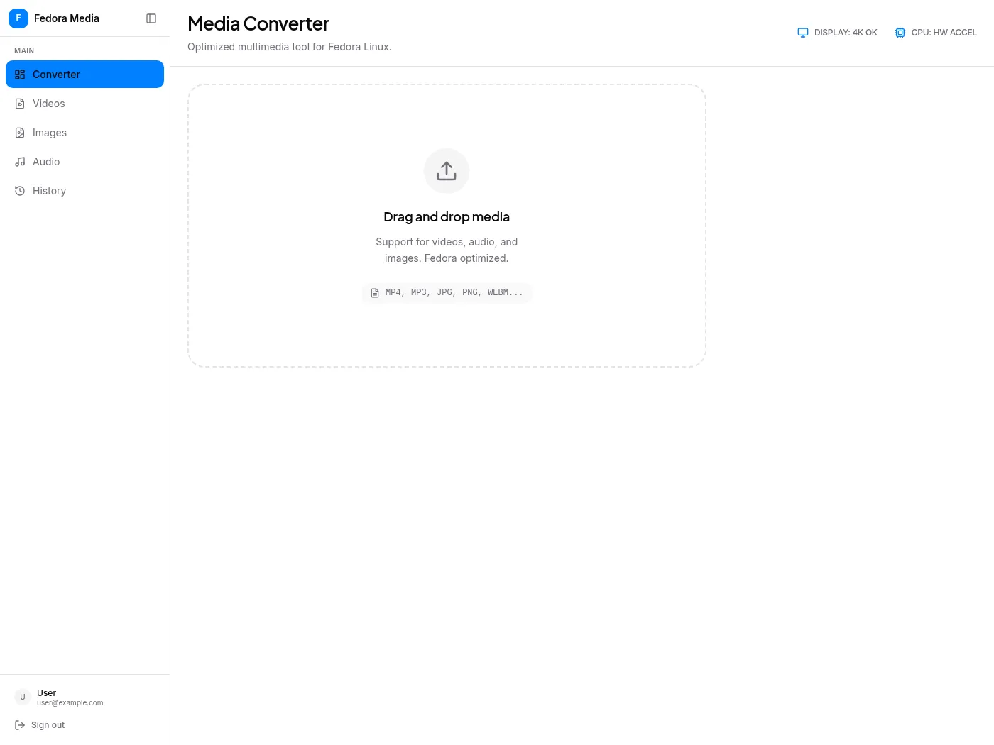 Fedora Media Converter
